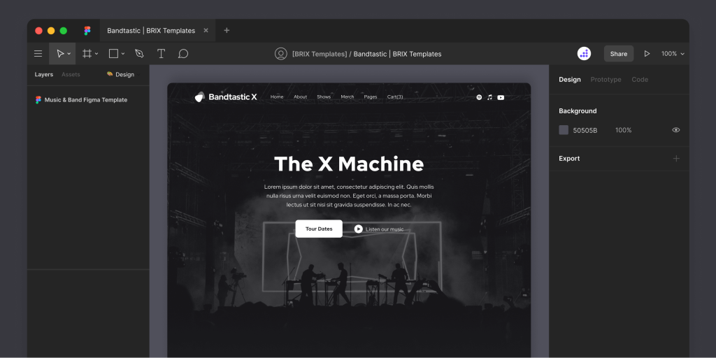Bandtastic X - Music Figma Template - Free Figma Resource | Figma Elements
