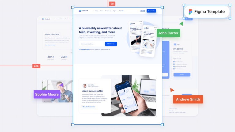 Emailer X - Newsletter Figma Template - Free Figma Resource | Figma ...