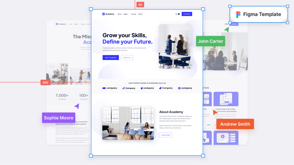 Academy - Online Course Figma Template - Free Figma Resource | Figma ...