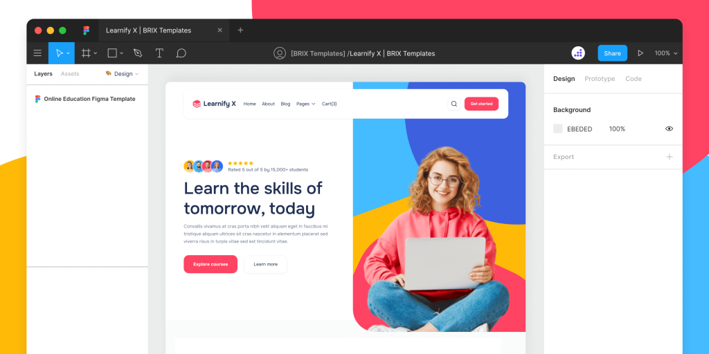 Learnify X - eLearning Figma Template - Free Figma Resource | Figma ...
