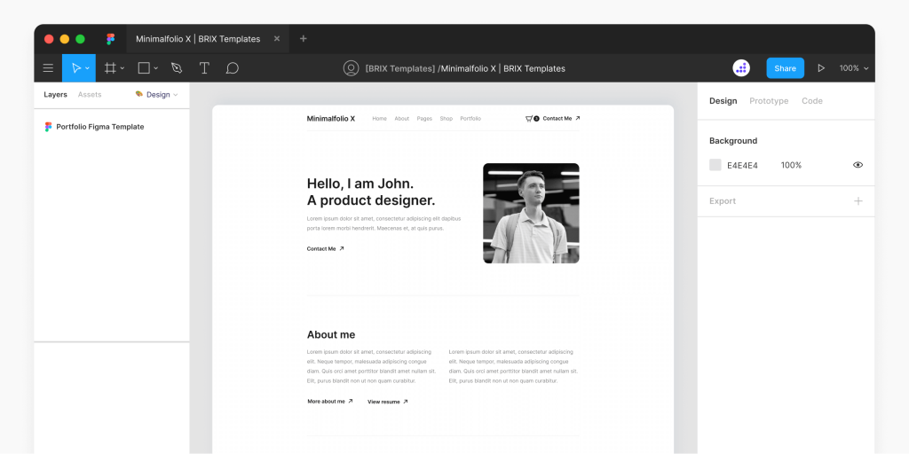 Minimalfolio X - Minimal Portfolio Figma Template - Free Figma Resource ...