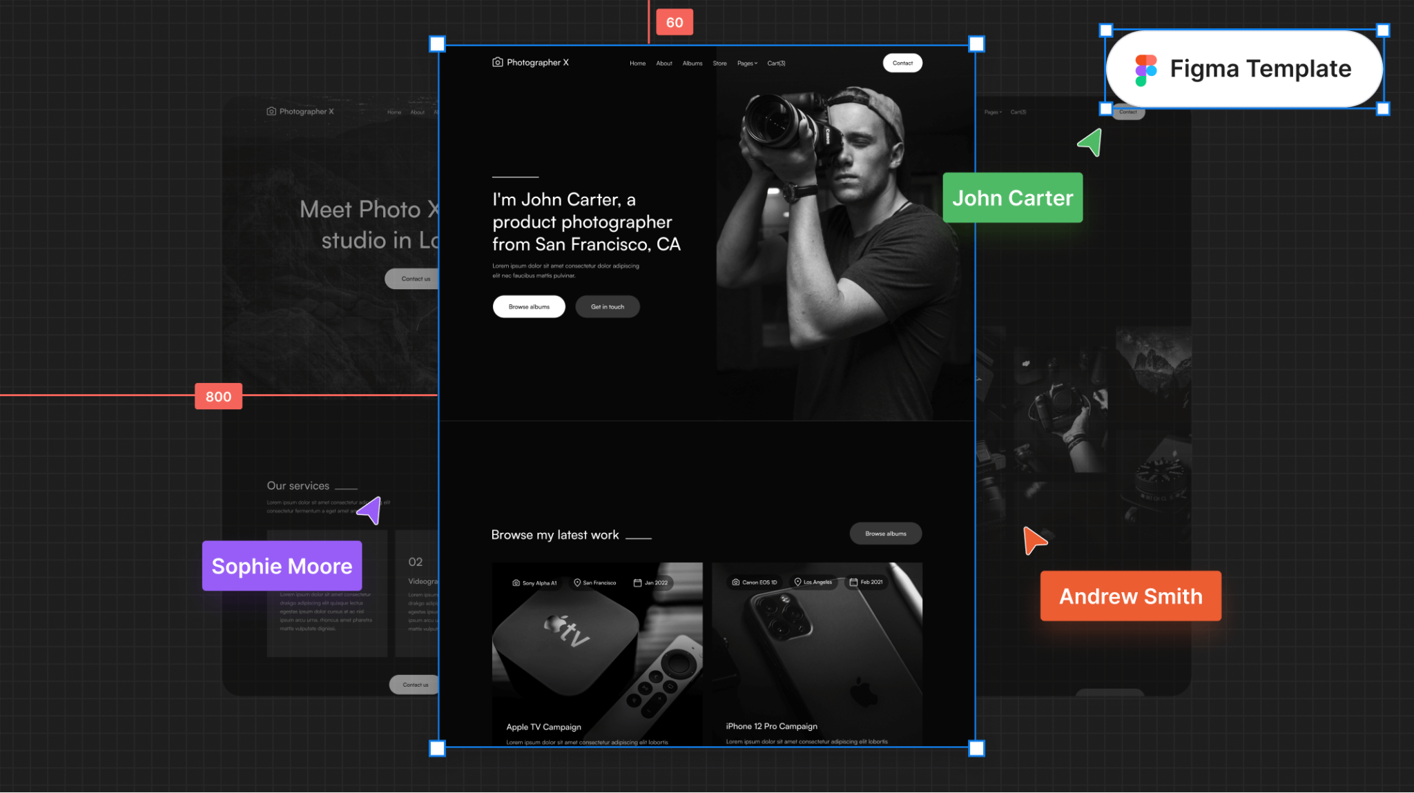 Photographer X - Photography Figma Template - Free Figma Resource ...