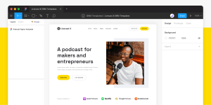 Livecast X - Podcast Figma Template - Free Figma Resource | Figma Elements