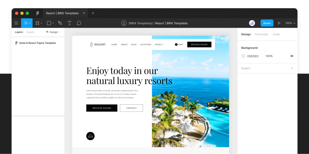Resort - Hotel Figma Template - Free Figma Resource | Figma Elements