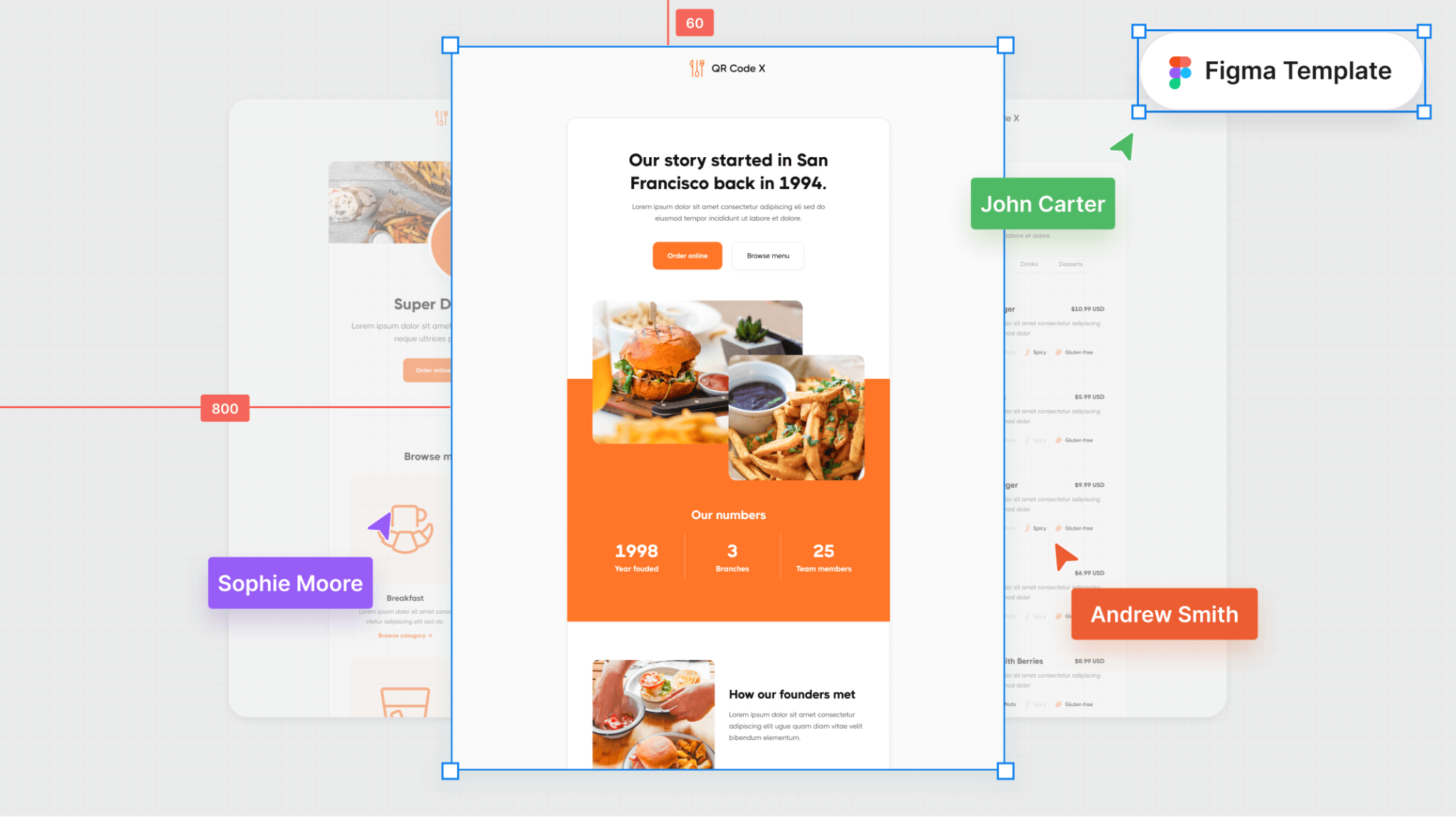 QR Code X - Restaurant Figma Template - Free Figma Resource | Figma ...