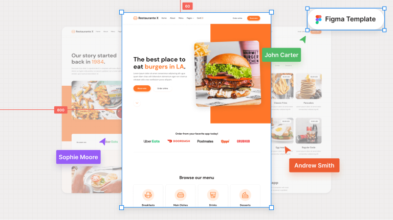 Restaurante X - Restaurant Figma Template - Free Figma Resource | Figma ...