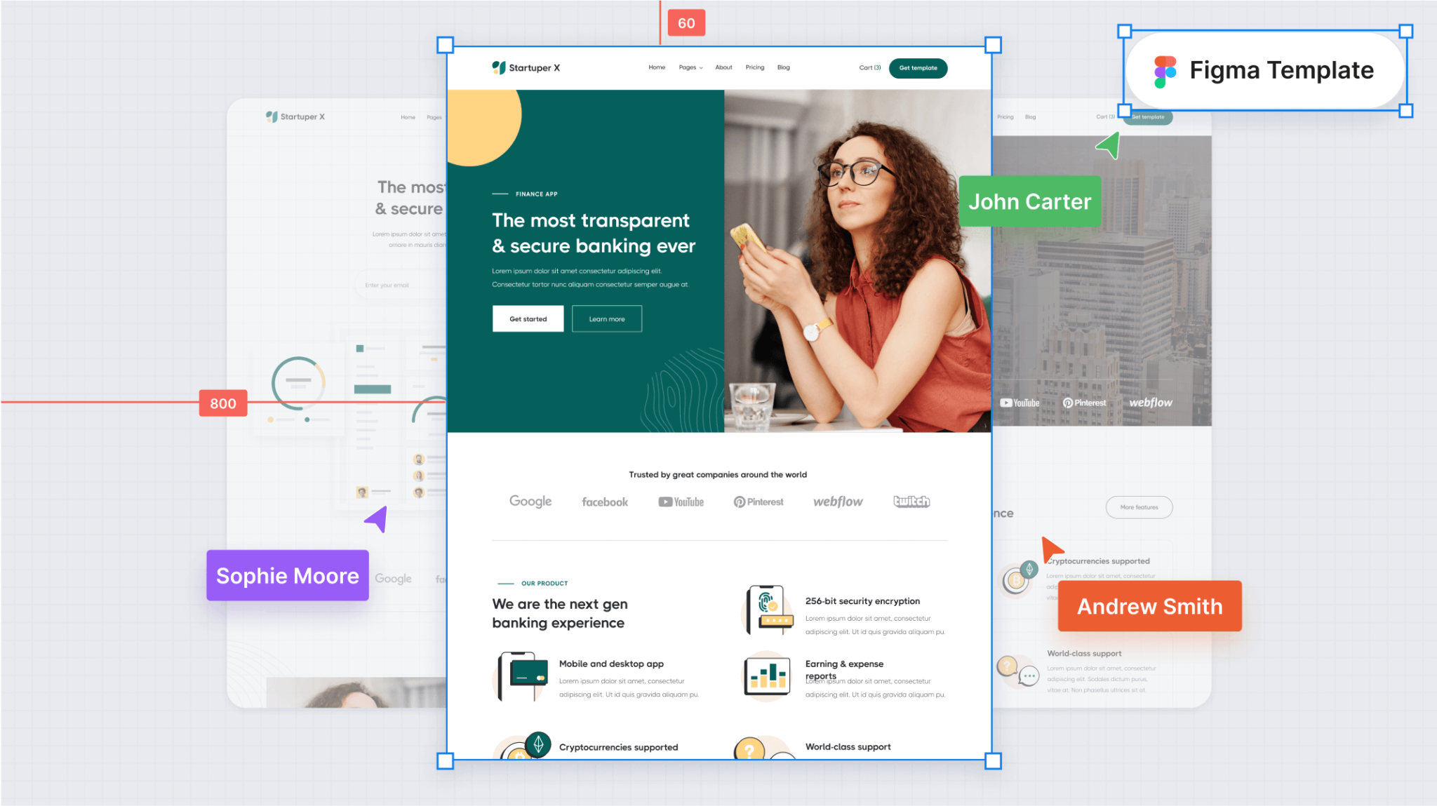 Startuper X - Startup Figma Template - Free Figma Resource | Figma Elements