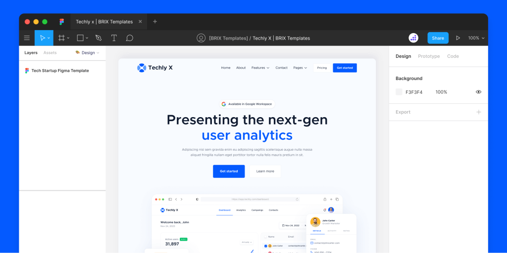 Techly X - Software & Tech Startup Figma Template - Free Figma Resource ...
