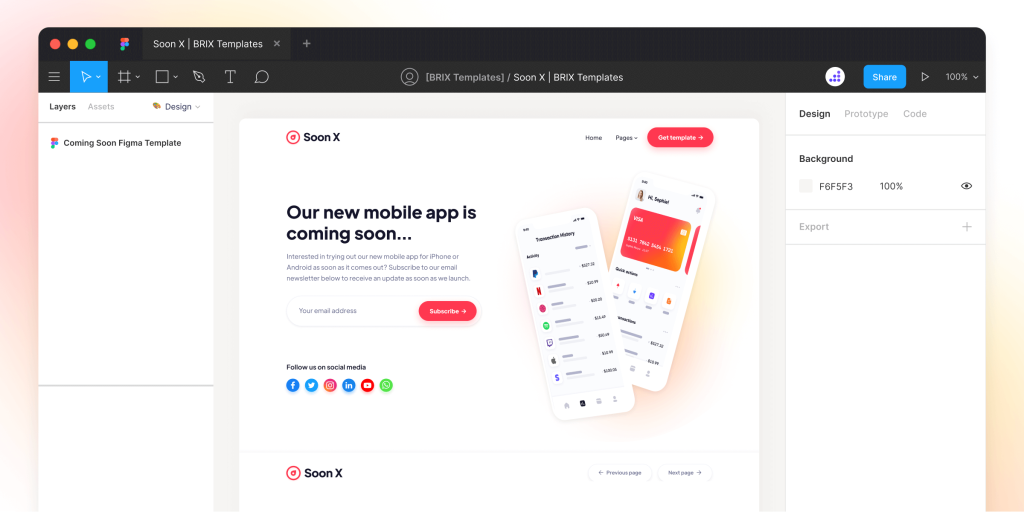 Soon X - Coming Soon Figma Template - Free Figma Resource | Figma Elements