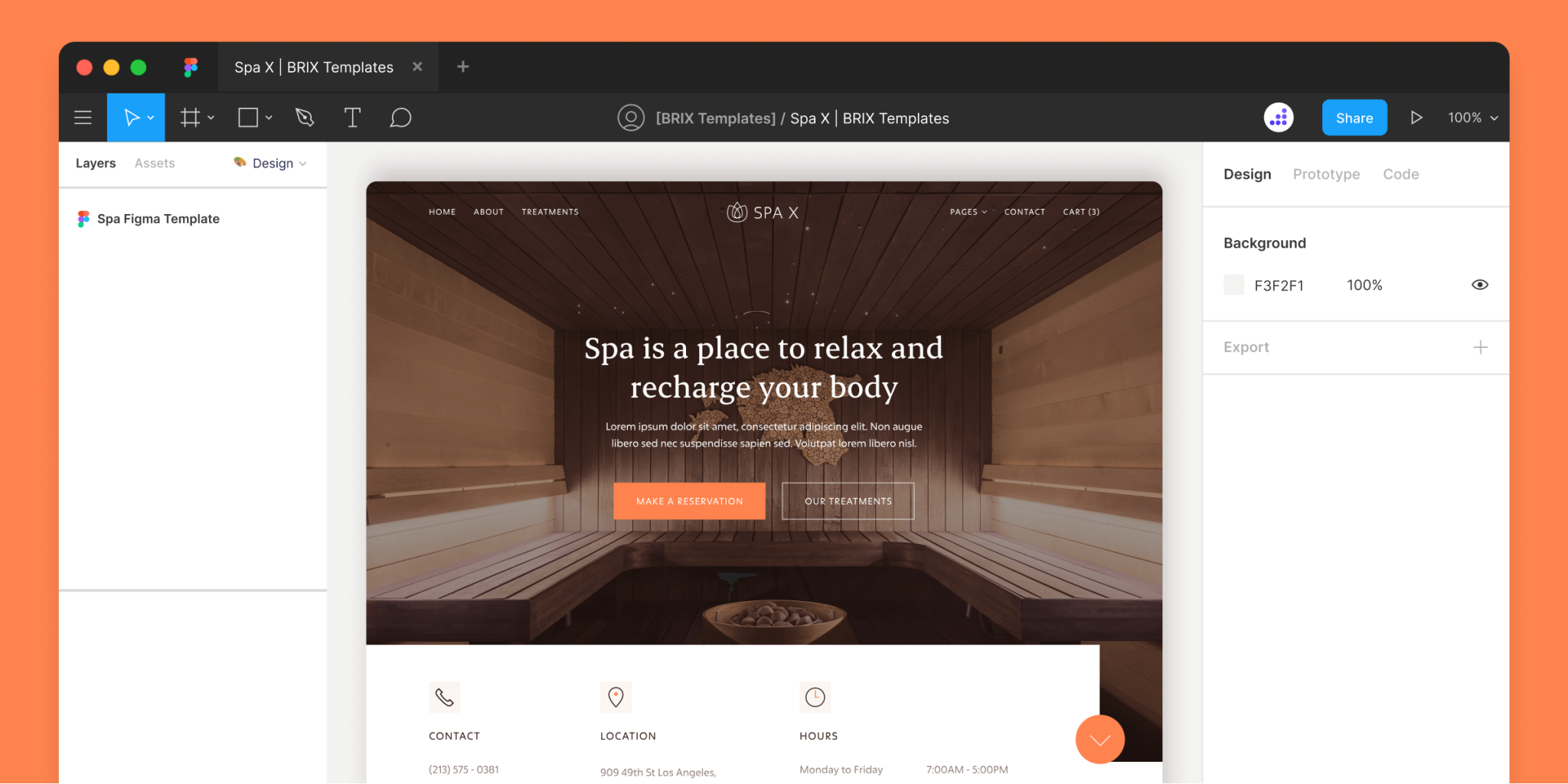 Spa X - Spa Figma Template - Free Figma Resource | Figma Elements