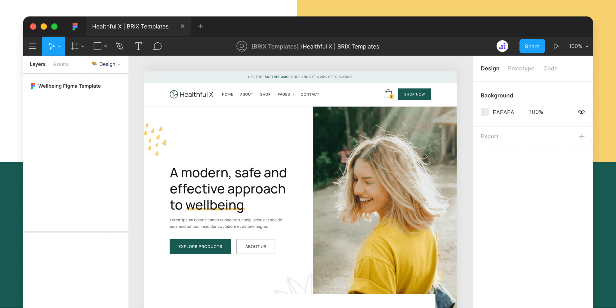 Healthful X - Beauty Figma Template - Free Figma Resource | Figma Elements