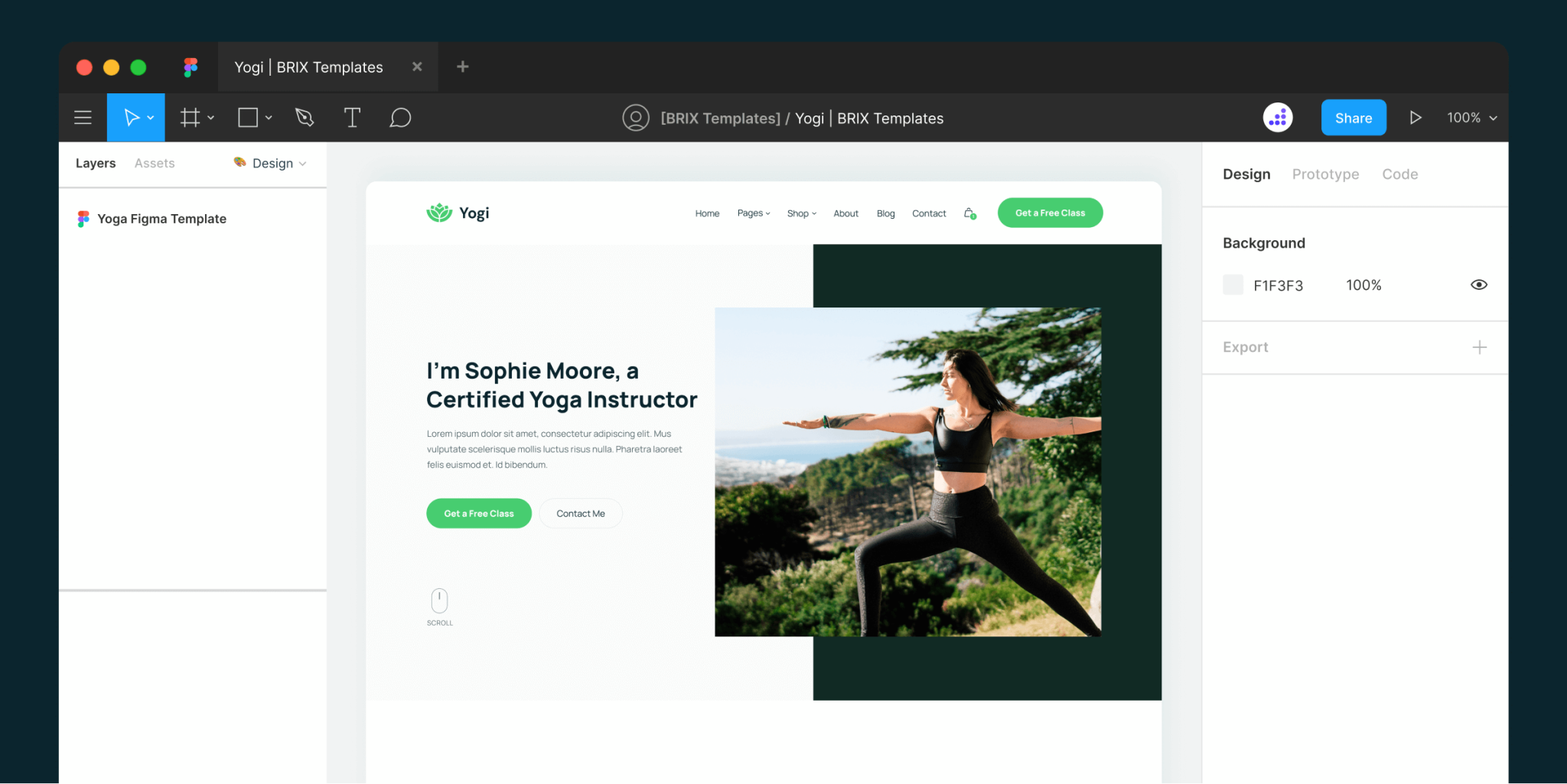 Yogi - Yoga Figma Template - Free Figma Resource | Figma Elements