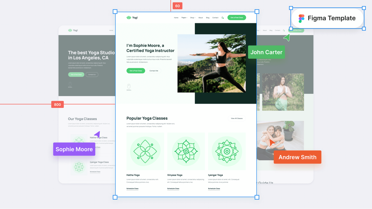 Yogi - Yoga Figma Template - Free Figma Resource | Figma Elements