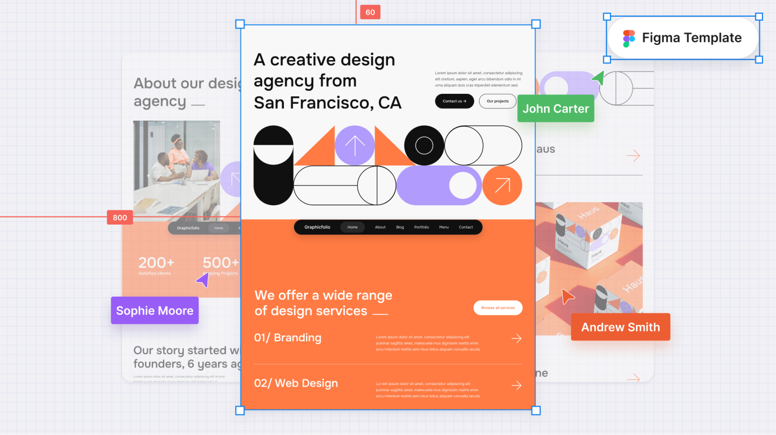 Graphicfolio X - Branding Agency Figma Template - Free Figma Resource ...