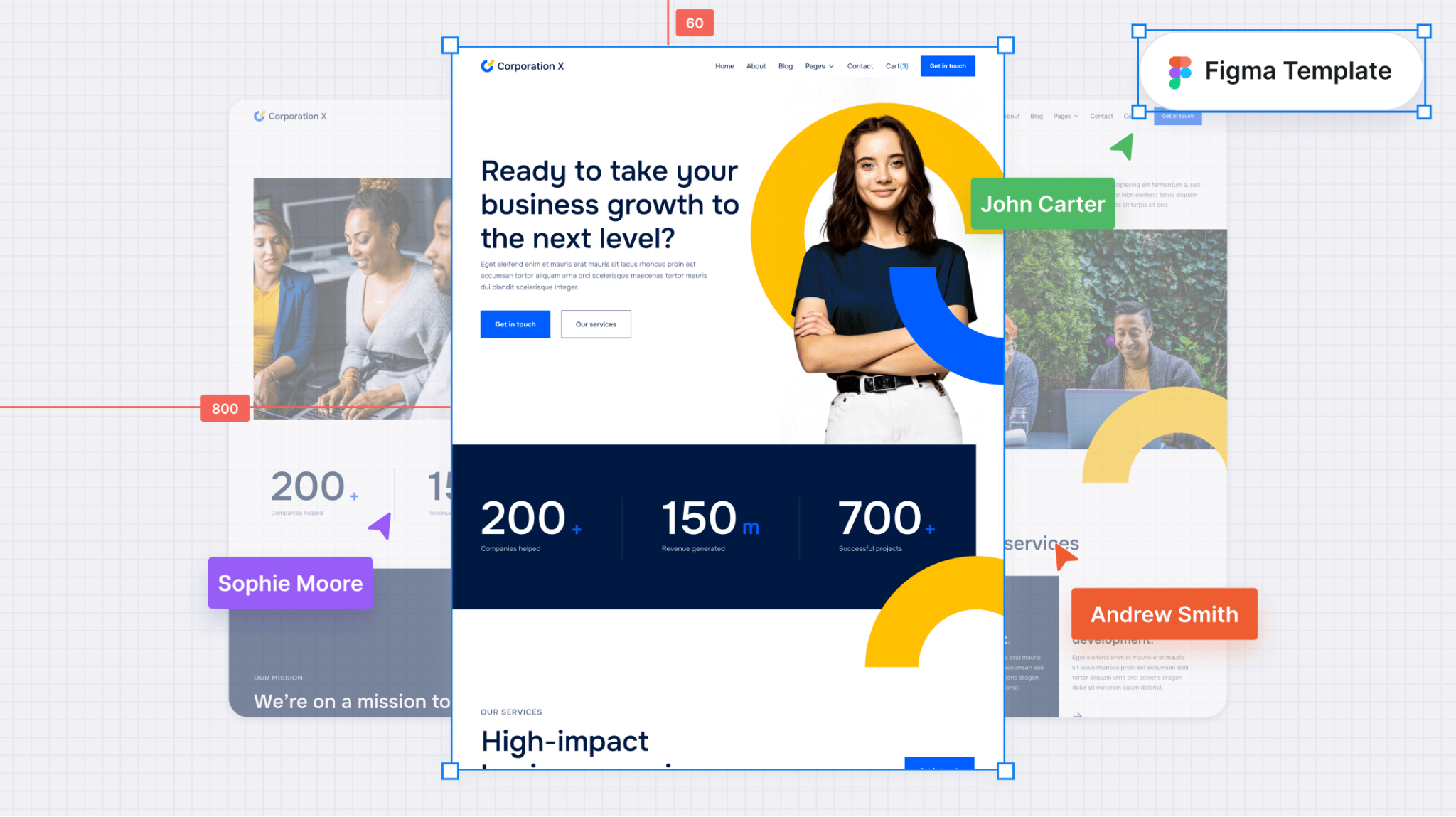 Corporation X - Consulting Firm Figma Template - Free Figma Resource ...