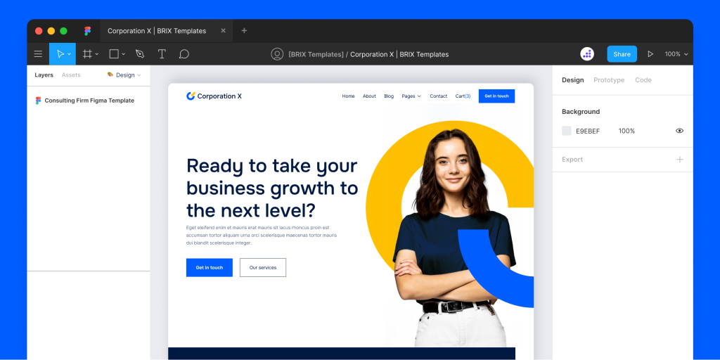 Corporation X - Consulting Firm Figma Template - Free Figma Resource ...