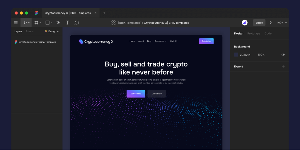 Cryptocurrency X - Cryptocurrency Figma Template - Free Figma Resource | Figma Elements