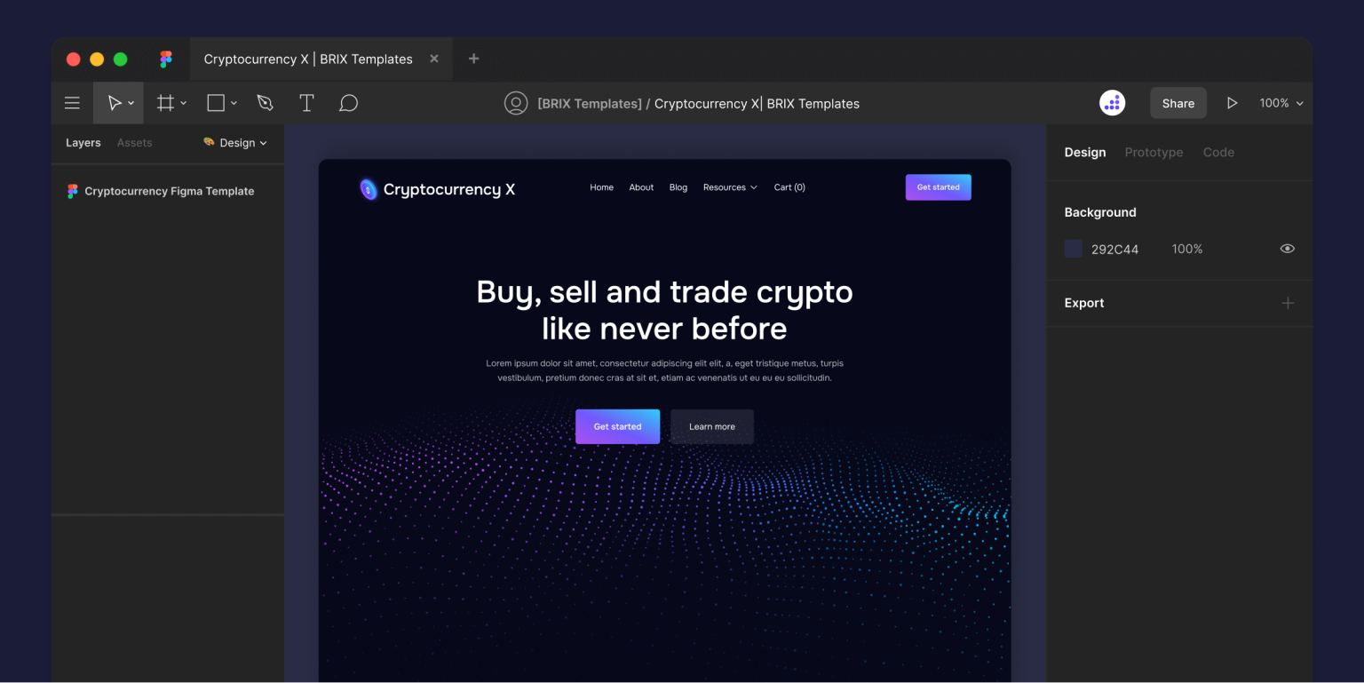 Cryptocurrency X - Cryptocurrency Figma Template - Free Figma Resource ...