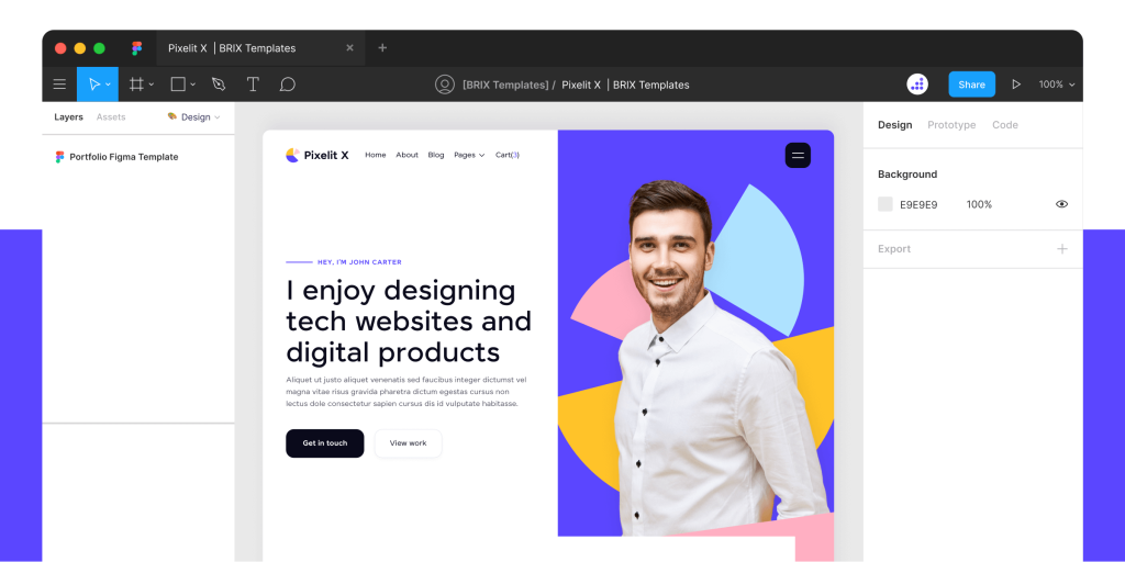 Pixelit X - Design Portfolio Figma Template - Free Figma Resource ...