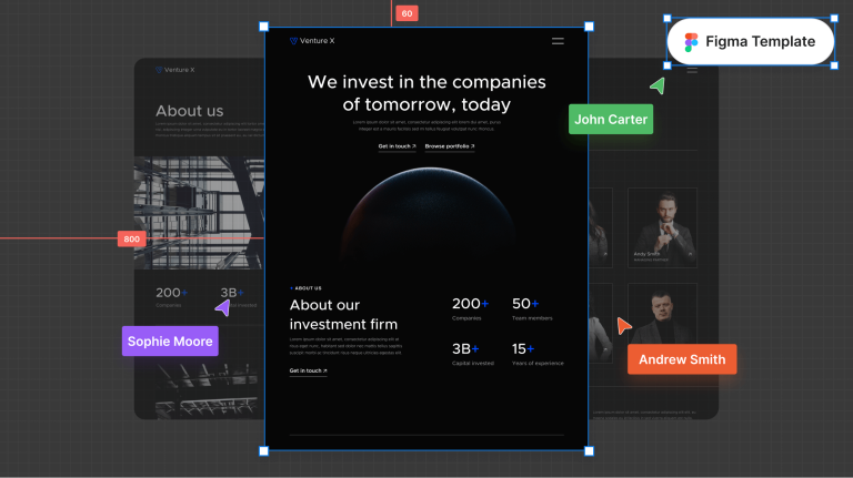Venture X - Investment Firm Figma Template - Free Figma Resource | Figma Elements