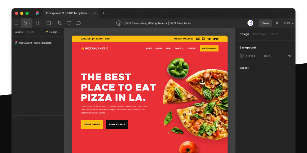 Pizzaplanet X - Pizza Restaurant Figma Template - Free Figma Resource ...