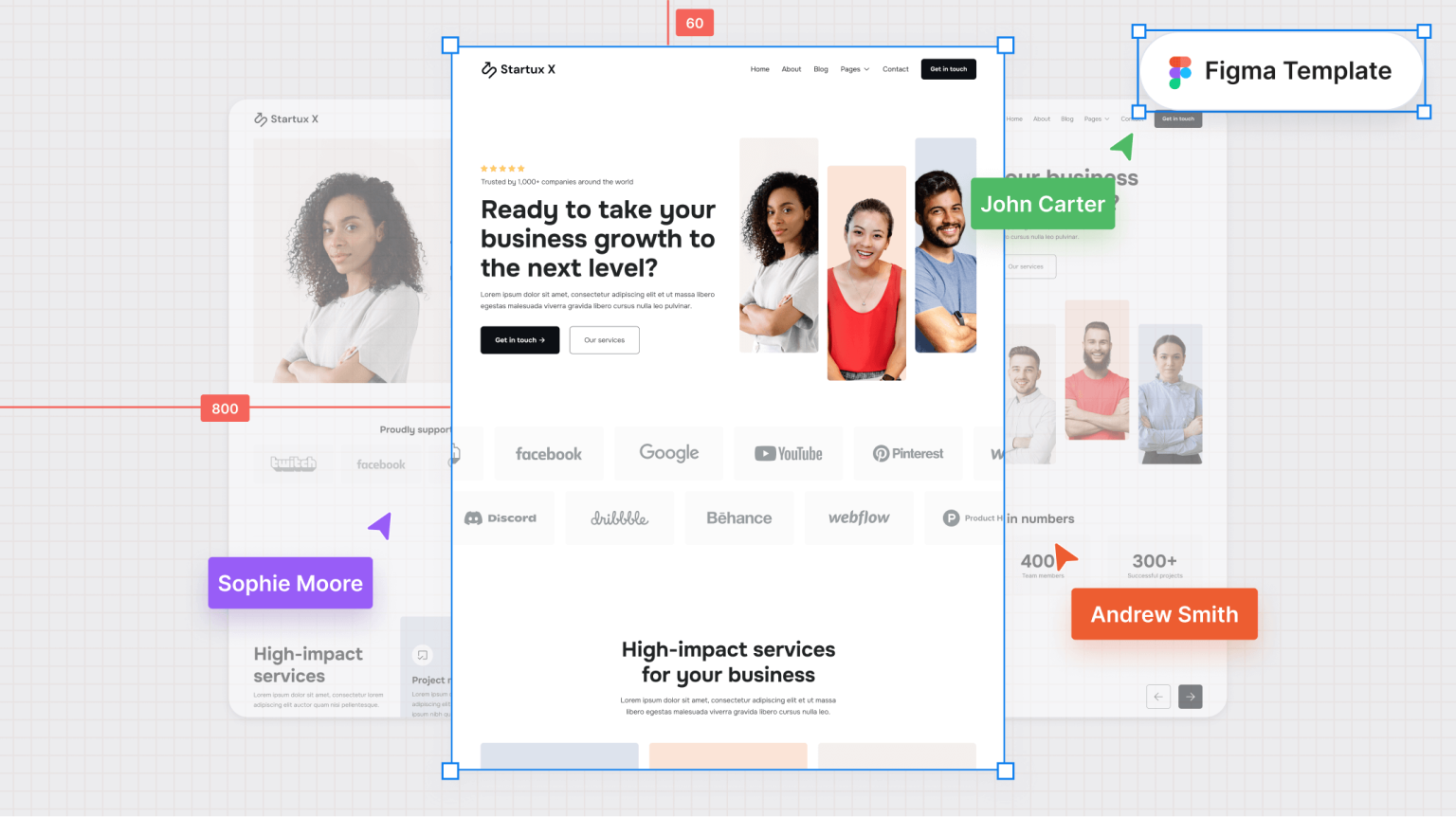 Startux X - Multi-Purpose Startup Figma Template - Free Figma Resource ...