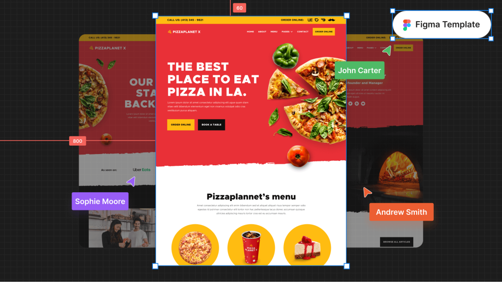 Pizzaplanet X - Pizza Restaurant Figma Template - Free Figma Resource ...