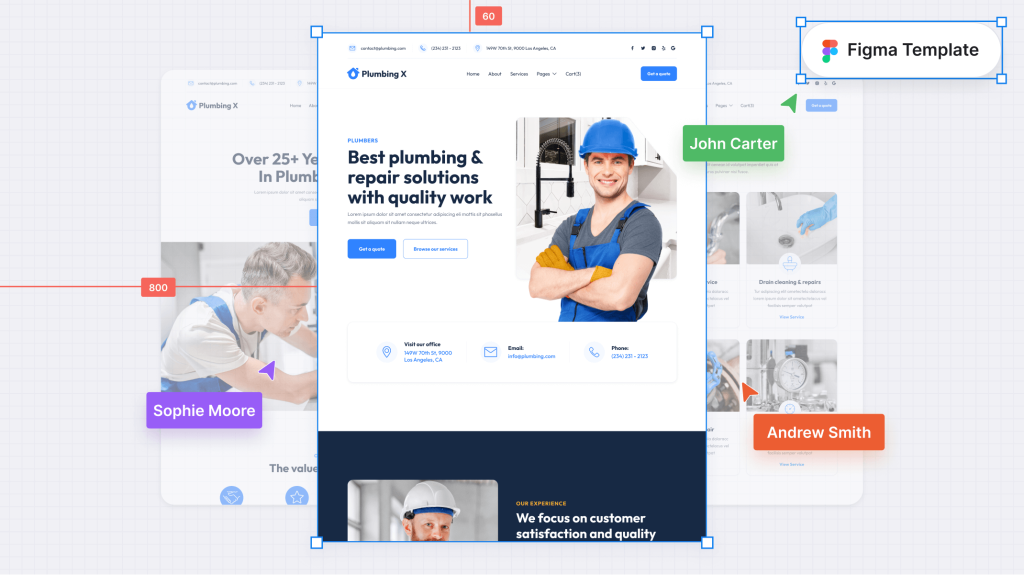 Plumbing X - Plumbing Services Figma Template - Free Figma Resource ...