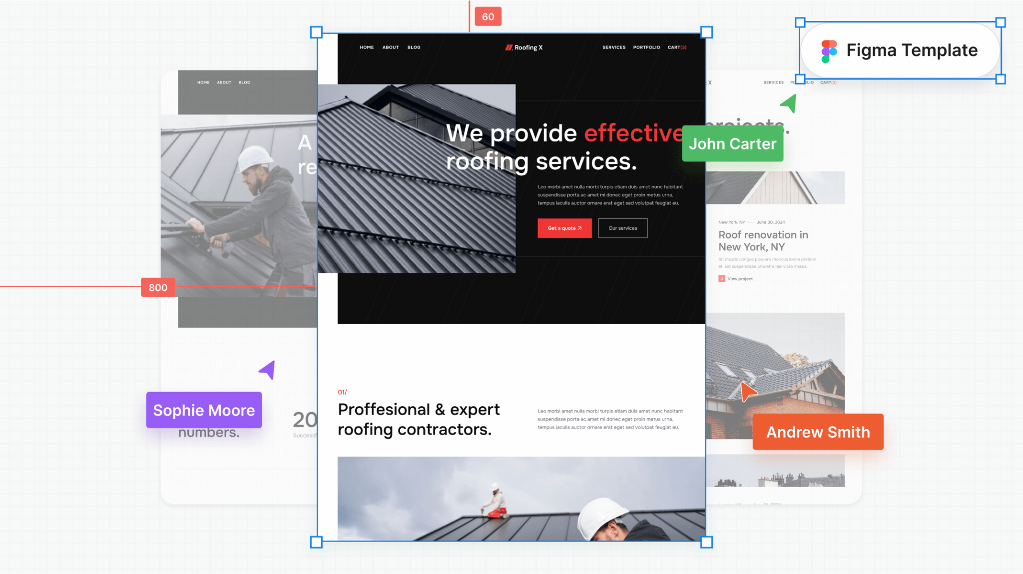 Roofing X - Roofing Figma Template - Free Figma Resource | Figma Elements