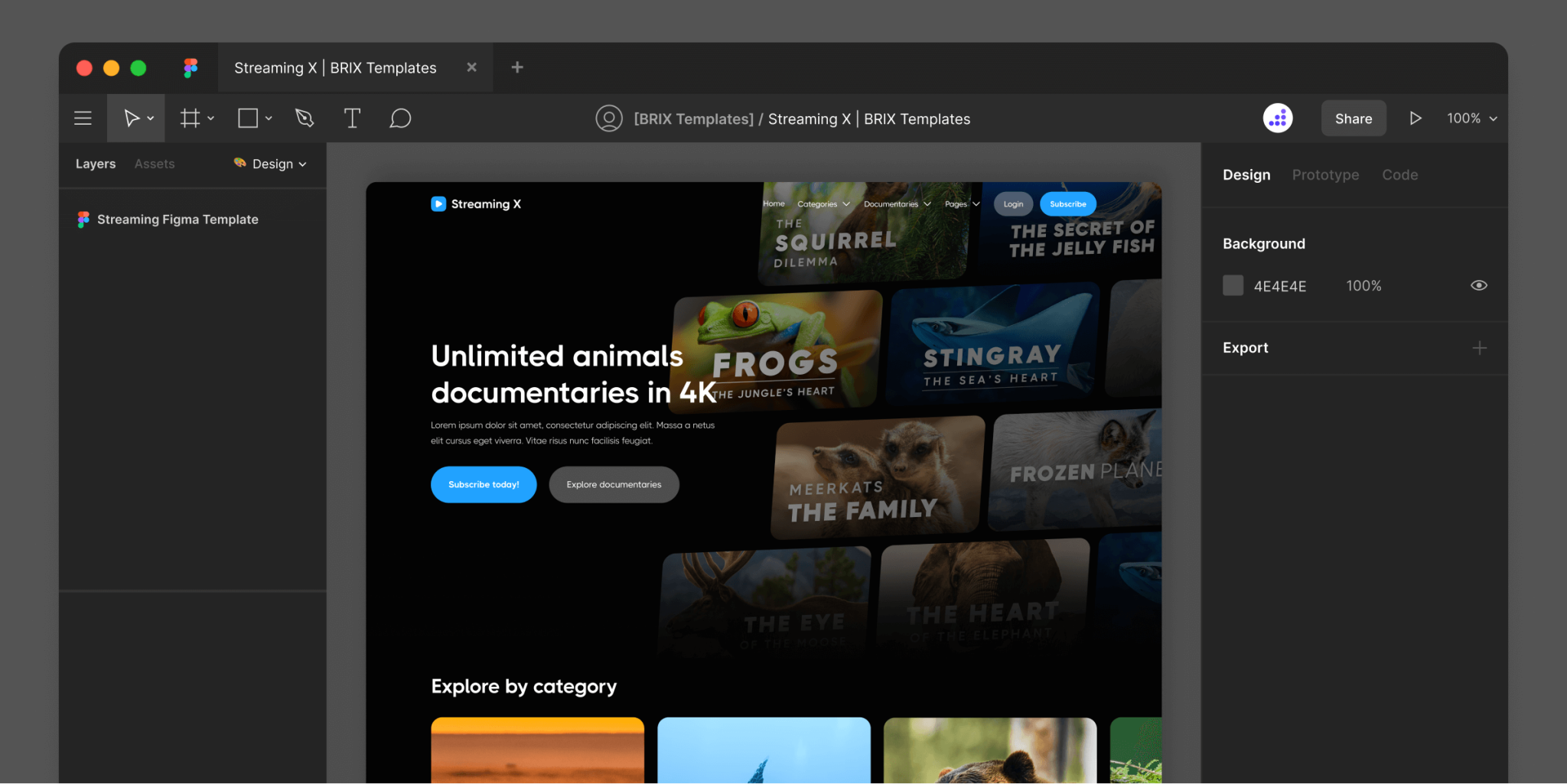 Streaming X - Membership Streaming Figma Template - Free Figma Resource ...