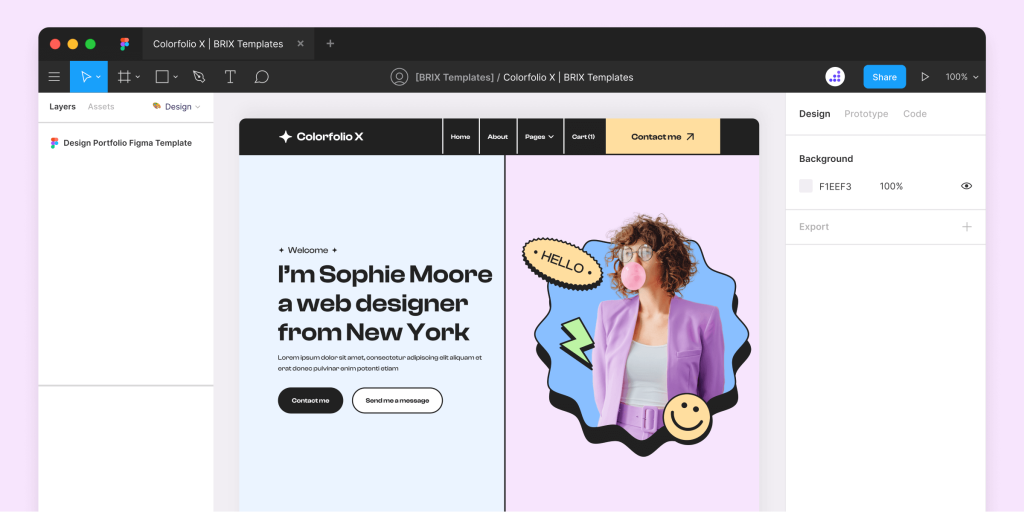 Colorfolio X - Design Portfolio Figma Template - Free Figma Resource ...