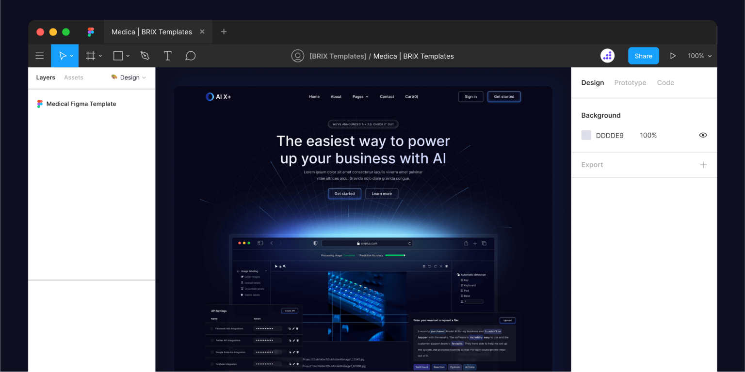 AI X+ - Artificial Intelligence Figma Template - Free Figma Resource ...