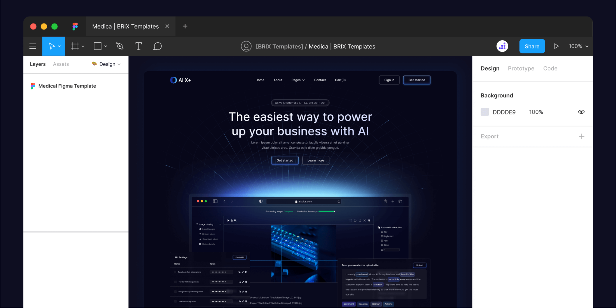 AI X+ - Artificial Intelligence Figma Template - Free Figma Resource ...