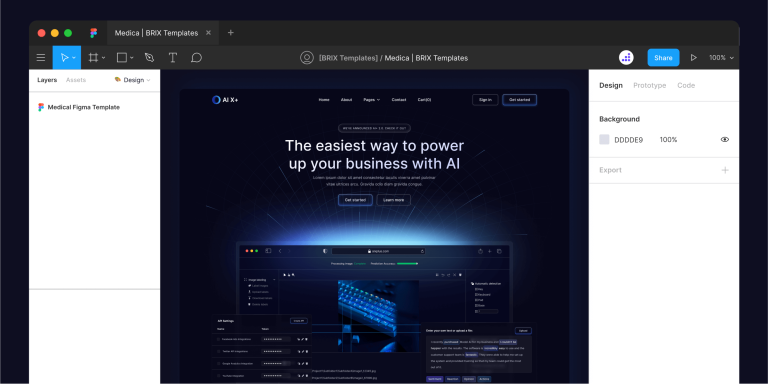 AI X+ - Artificial Intelligence Figma Template - Free Figma Resource ...