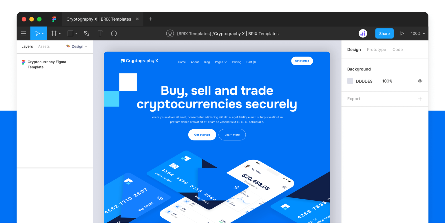 Cryptography X - Cryptocurrency Figma Template - Free Figma Resource ...