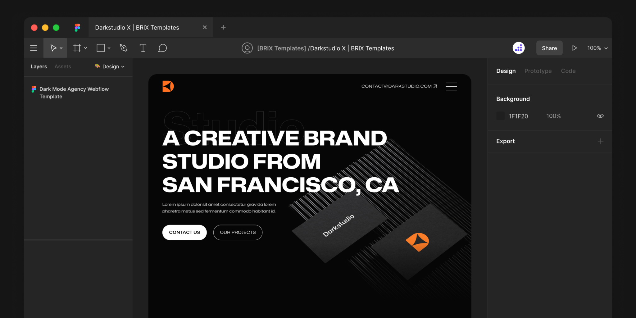 Darkstudio X - Dark Mode Agency Figma Template - Free Figma Resource ...