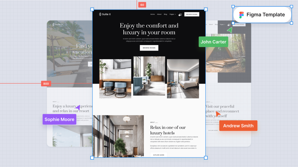 Suite X - Hotel Figma Template - Free Figma Resource | Figma Elements