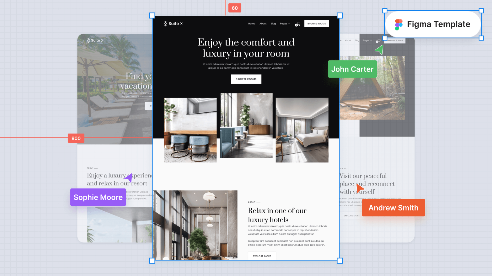 Suite X - Hotel Figma Template - Free Figma Resource | Figma Elements