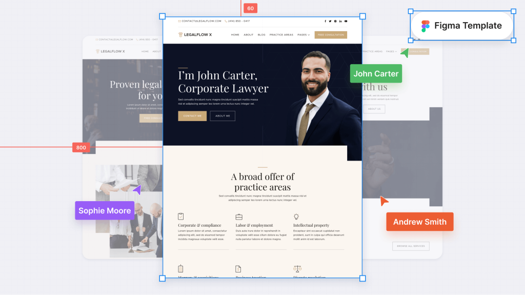 LegalFlow X - Lawyers Figma Template - Free Figma Resource | Figma Elements