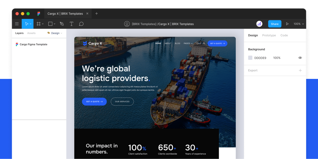 Cargo X - Logistics Figma Template - Free Figma Resource | Figma Elements