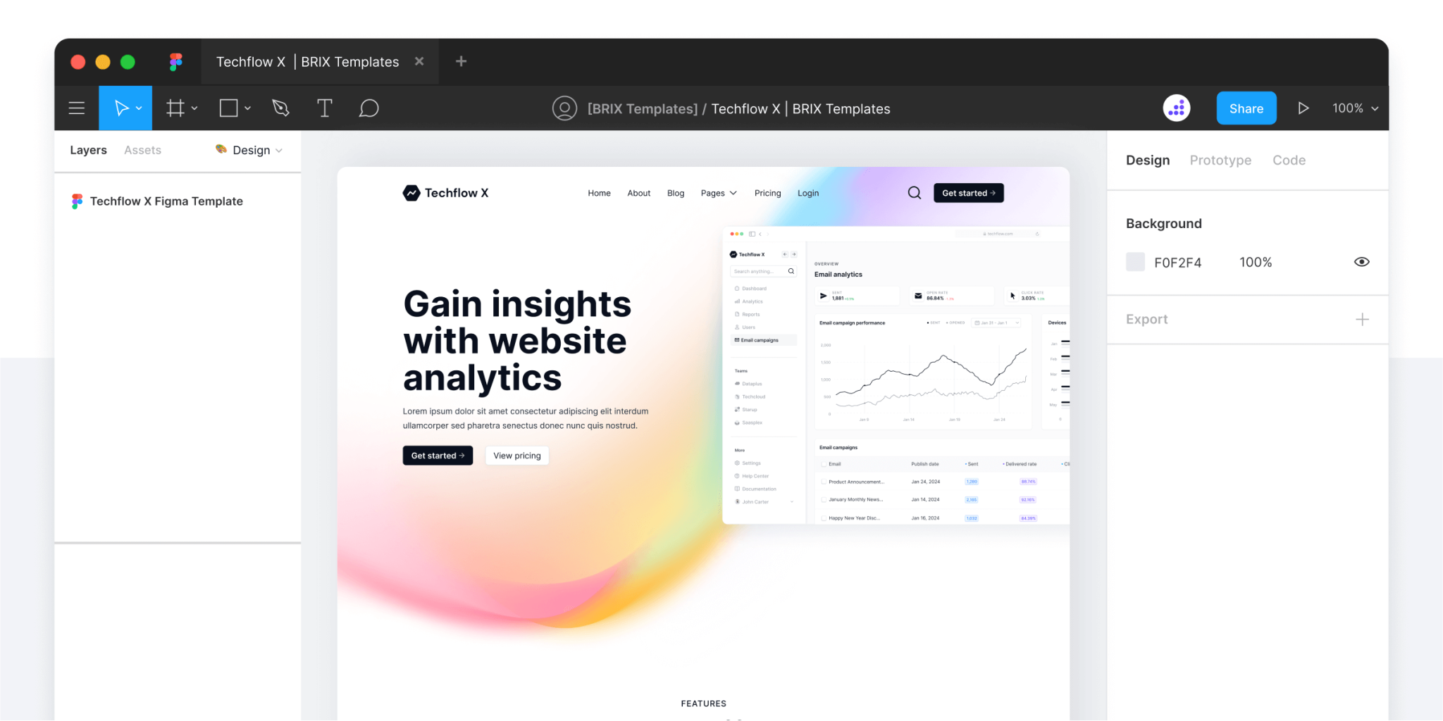 Techflow X - Tech Figma Template - Free Figma Resource | Figma Elements