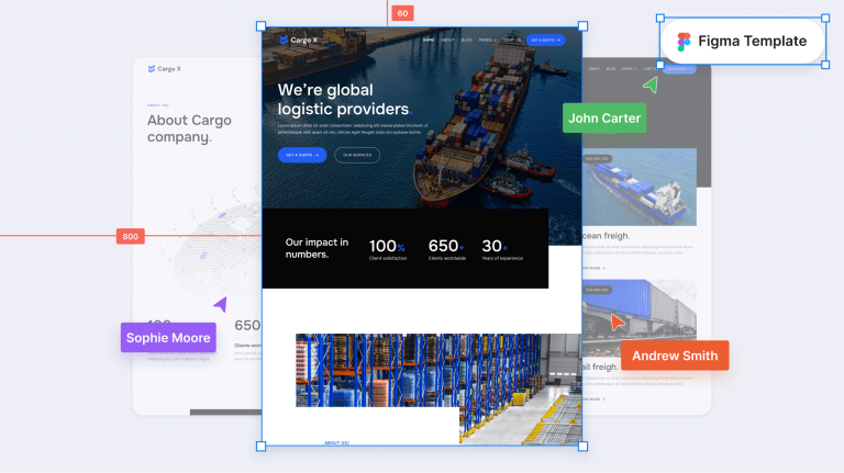 Cargo X - Logistics Figma Template - Free Figma Resource | Figma Elements