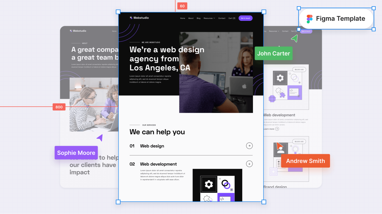 Webstudio X - Web Design Agency Figma Template - Free Figma Resource ...
