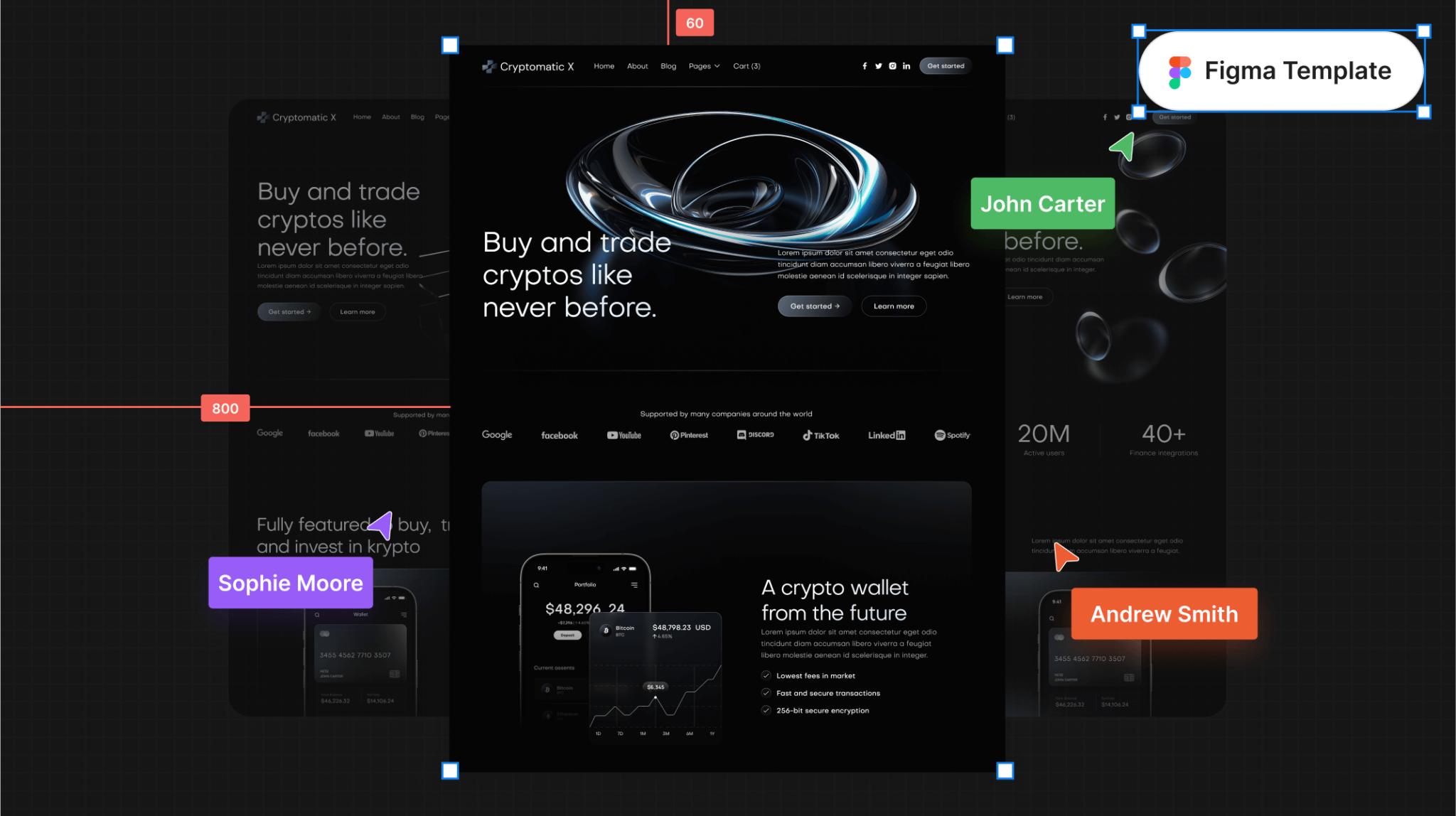 Cryptomatic X - Crypto Figma Template - Free Figma Resource | Figma ...
