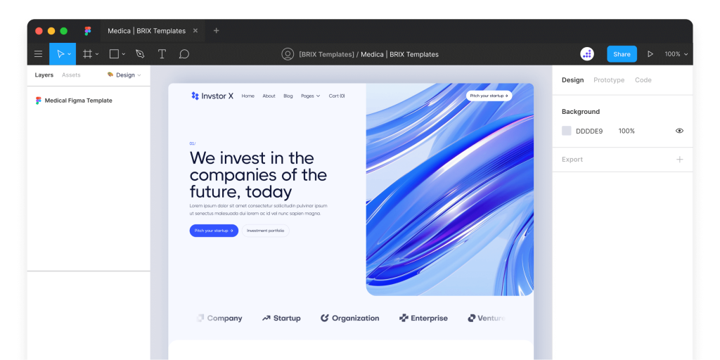 Invstor X - Investors Figma Template - Free Figma Resource | Figma Elements