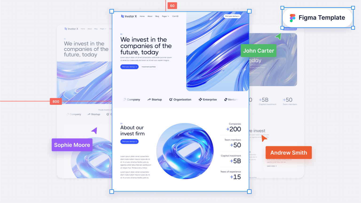 Invstor X - Investors Figma Template - Free Figma Resource | Figma Elements