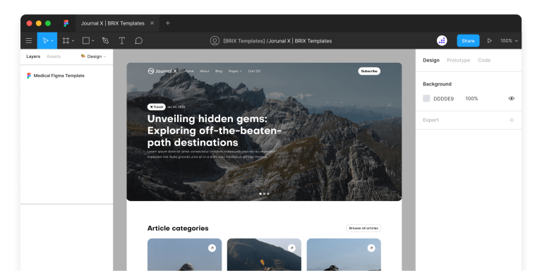 Journal X - Minimal Blog Figma Template - Free Figma Resource | Figma ...