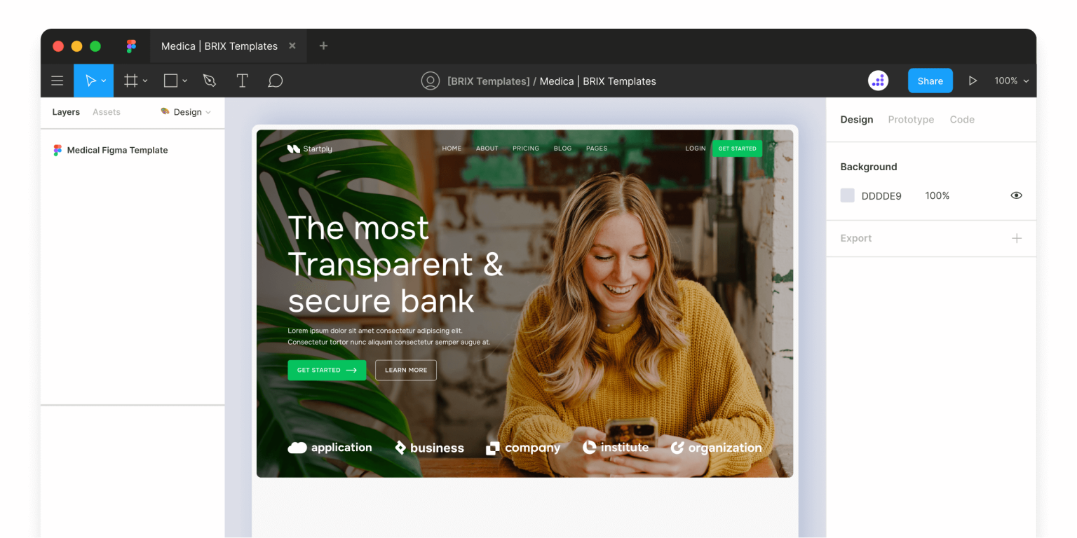 Startply X - Green Startup Figma Template - Free Figma Resource | Figma Elements