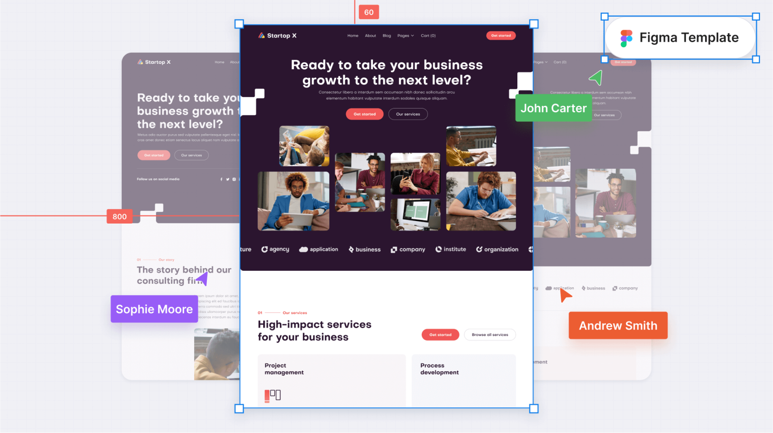 Startop X - Clean Startup Figma Template - Free Figma Resource | Figma Elements