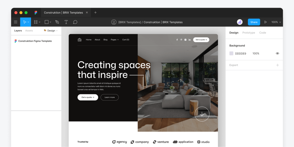 Construktion X - Construction Services Figma Template - Free Figma Resource | Figma Elements